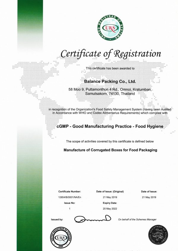 International Standards - Balance Packing - Paper Box Factory in Thailand